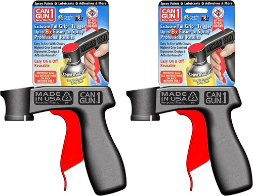 2 Pack Spray Can Gun Tool Aerosol Paint First Full Grip E-z Pull ...