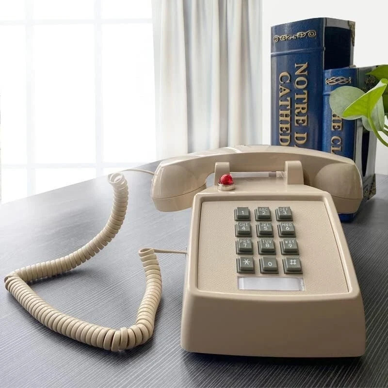 Vintage Cord Phone, Retro Landline Phone with Volume Control, Old ...