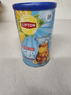 Lipton Caffeinated Unsweetened Instant Iced Tea 28 Quarts fresh new ...