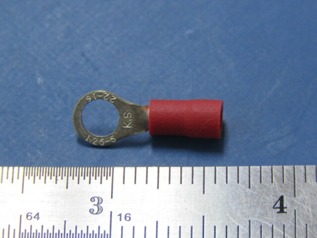 KST RV1-5 Qty of 125 per Lot INSULATED RING TERMINAL 1.5-5.3MM | eBay