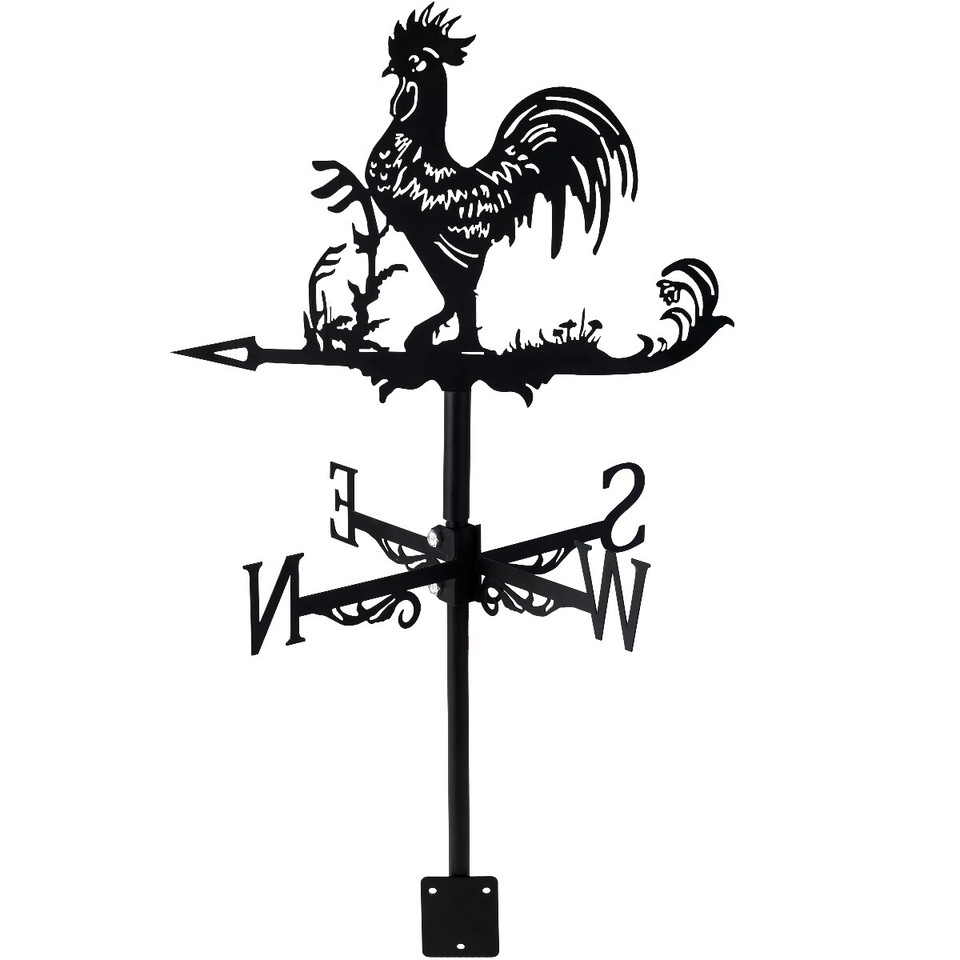 Chicken Wind Vane Stainless Steel Rooster Wind Direction Indicator Anti ...
