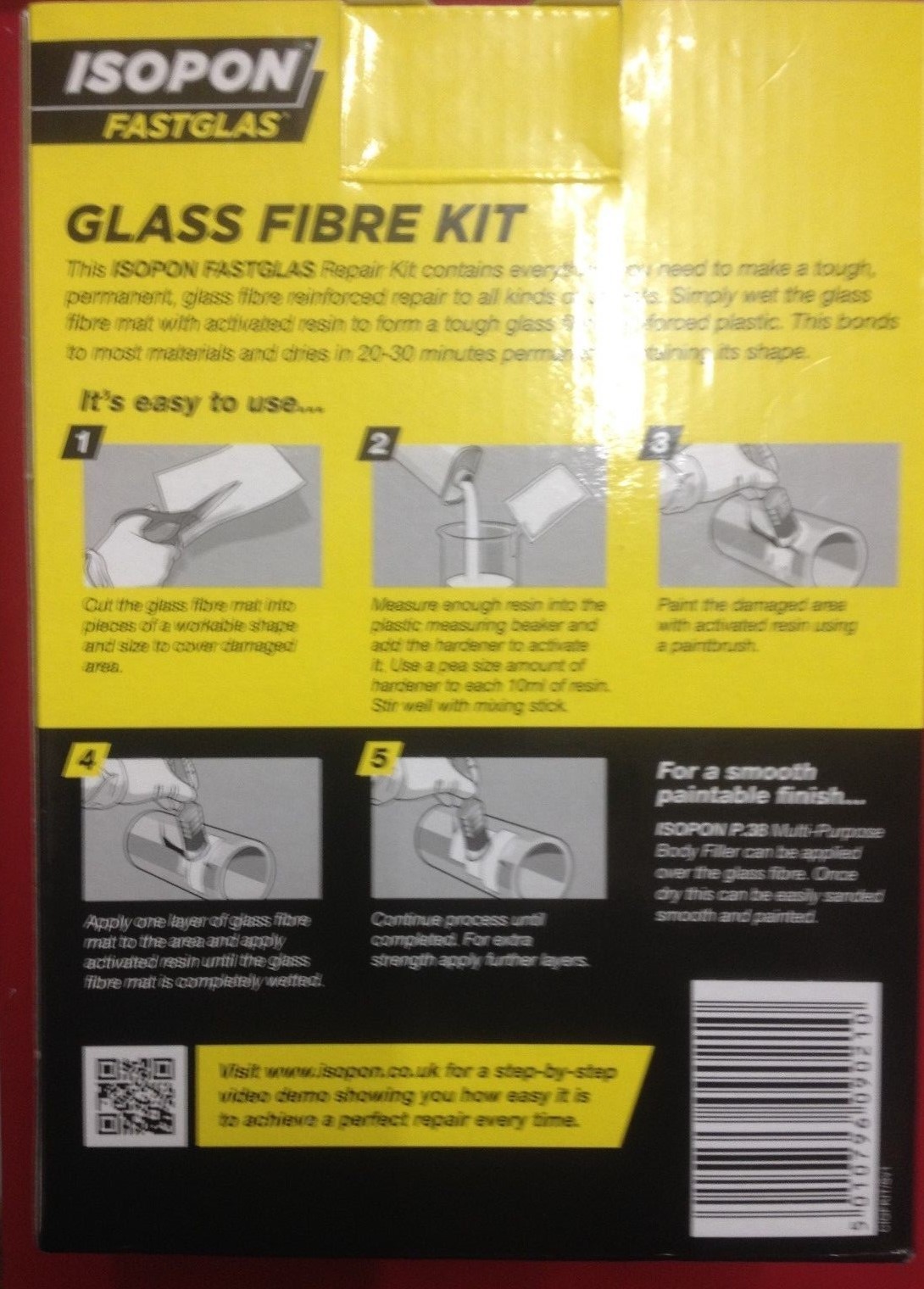 ISOPON Fastglass Resin & Glass Fibre Kit Small 5010796090210 | eBay UK