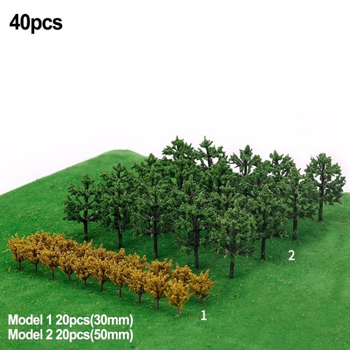 Durable Model Trees Miniature Trees Scale Wargame Scenery 40pcs ...