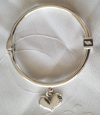 Ashley Bridget silver Daughter heart charm bangle bracelet J15 | eBay