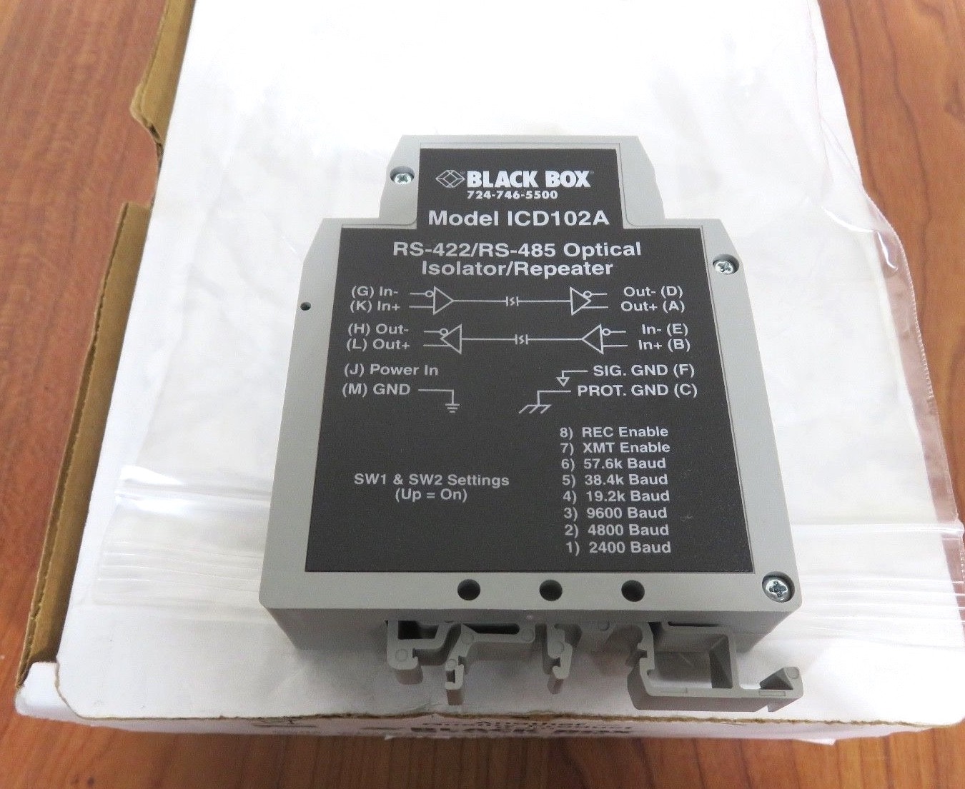 Black Box RS-422/RS-485 optical isolator/repeater ICD102A | eBay
