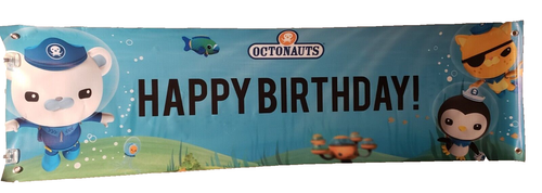 OCTONAUTS SEA OCEAN CHARACTERS HAPPY BIRTHDAY PARTY FABRIC BANNER 60.5 ...