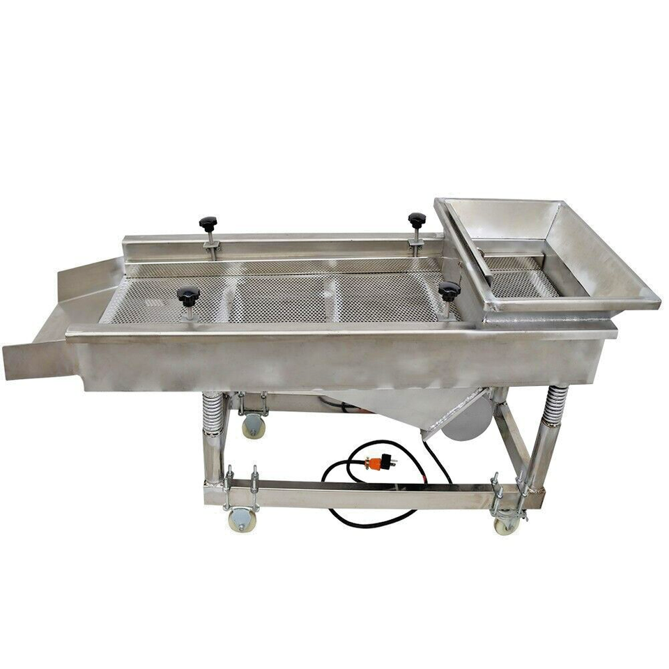 220V Electric Linear Vibrating Screen Stainless Shaker 6mm Oscillating ...