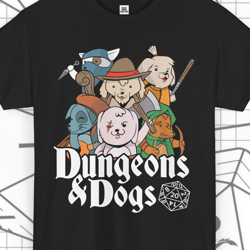 DnD dungeon dogs T-Shirt, Dungeons & Dragons Unisex tee | eBay