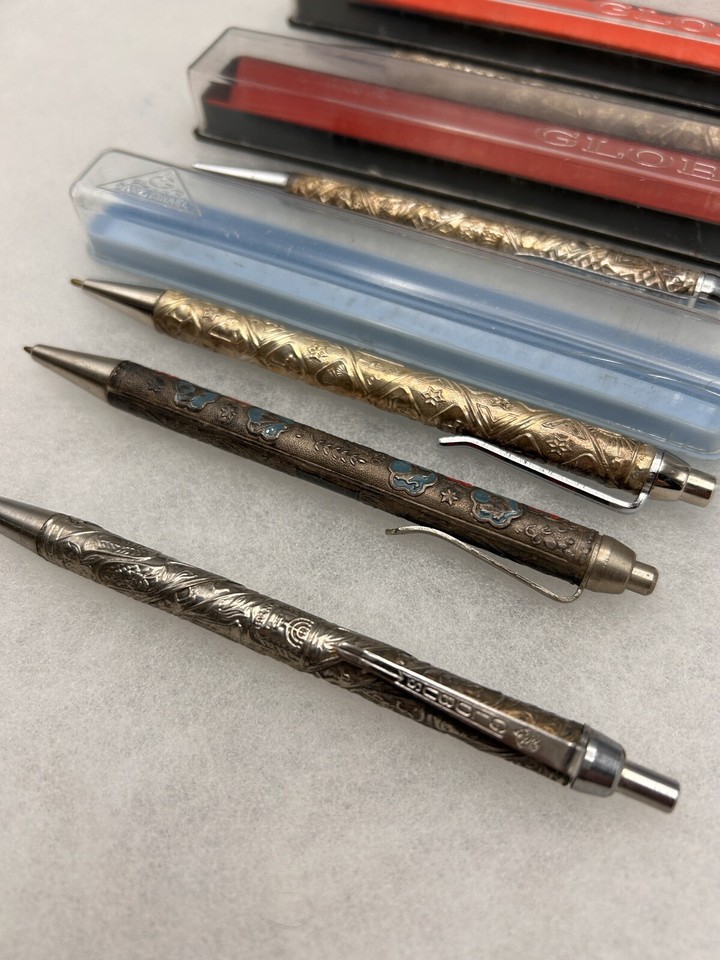 1960's Original Judaica Globus Ganz Sterling Silver Pens Israel Mixed ...