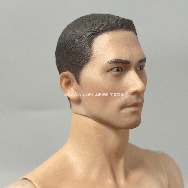 1/6 Scale Asian Man Head Sculpt A01 H010 Fit 12'' Male Action Figure ...