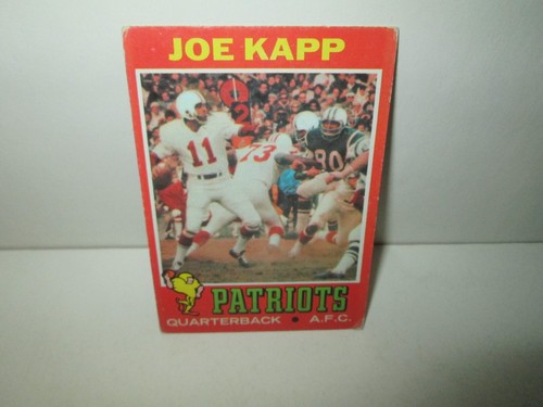 JOE KAPP 1971 Football Card Topps #145 NEW ENGLAND PATRIOTS Vikings QB ...