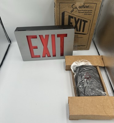 Lithonia LE S 1 R EL N LED EXIT Sign Red Letters Signature Die-Cast ...