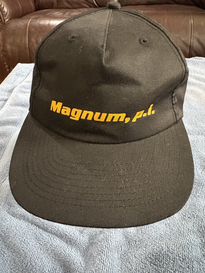 Rare Version Vintage Magnum PI 6 Panel SnapBack Hat Black See ...