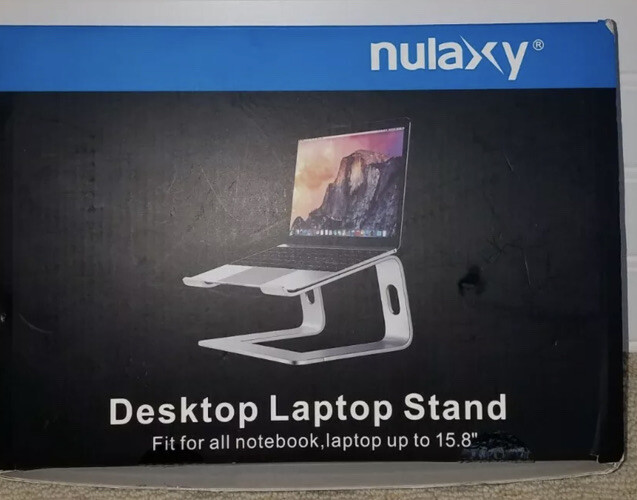 Nulaxy Gray Aluminum Desktop Laptop Stand Model C3 notebook riser up to ...