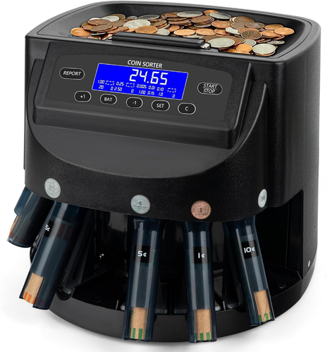 Coin Counter Coin Sorters Machine - with LCD Display for USD Coin 1￠ 5 ...
