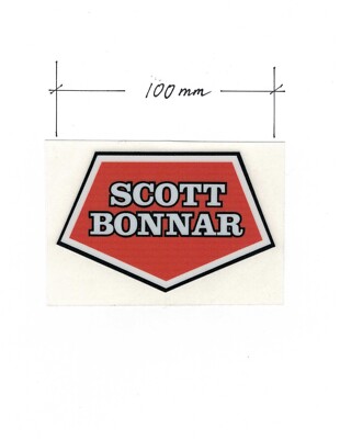 Scott Bonnar Vintage Rotary Mower SMALL Orange Shield Decal A | eBay