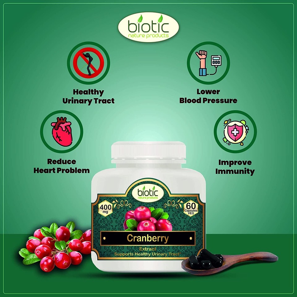 Natural Cranberry Capsules for UTI - Cranberry Extract - 60 Veg Cap | eBay