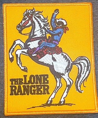 THE LONE RANGER logo figure embroidered Patch Silver Wild Wild West ...