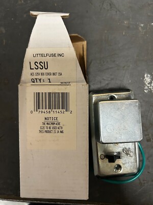 LITTLEFUSE ACS 125V BOX COVER UNIT 15AMP # LSSU | eBay