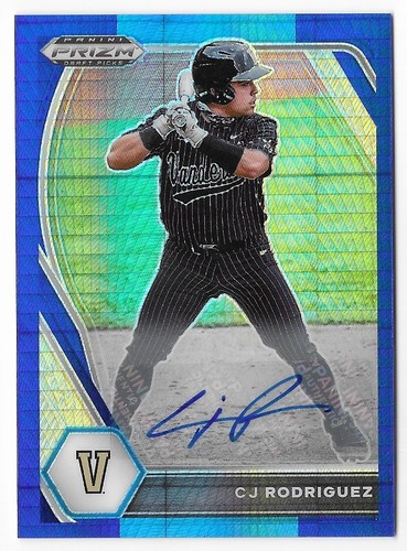CJ Rodriguez 2021 Prizm Draft Autograph Blue Carolina Hyper #158 Rookie ...