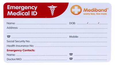 Emergency Information Identification Wallet Card Medical ID Alert by ...