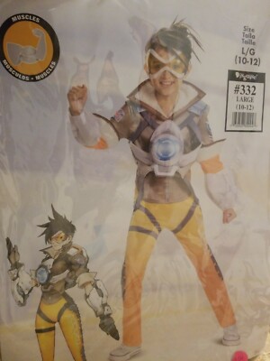 Deluxe Tracer CHILD Girls Costume Size L 10-12 Overwatch #350 | eBay
