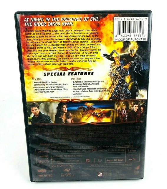 Ghost Rider (DVD, 2007, 2-Disc Set, Extended Cut) | eBay