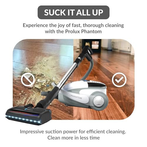 Prolux Phantom Bagged Canister Deep Cleaning PET Vacuum with Powerhead for Home | eBay