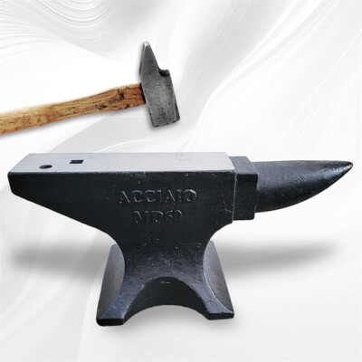132 lb Steel Anvil Blacksmith Forged Steel 60kg Heat Treated Long Round ...