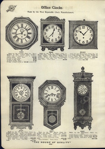 1914 PAPER AD Waterbury Regulator Wall Clock 32" Gilbert Calendar ...