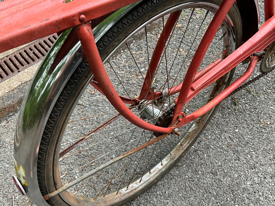 1950s VINTAGE ROADMASTER CRUISER BICYCLE - KLUNKER straight bar ...