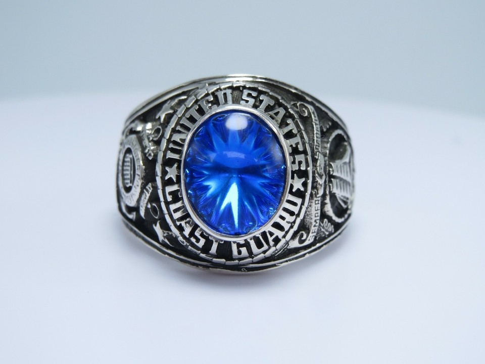 SILVER 925 , RING , USCG RING , Coast Guard Ring , UNITED STATES , US ...