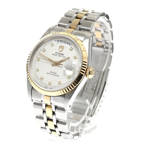 TUDOR 76213 Prince Date-Day 10P Diamond cal.2834-2 Automatic Men's # ...