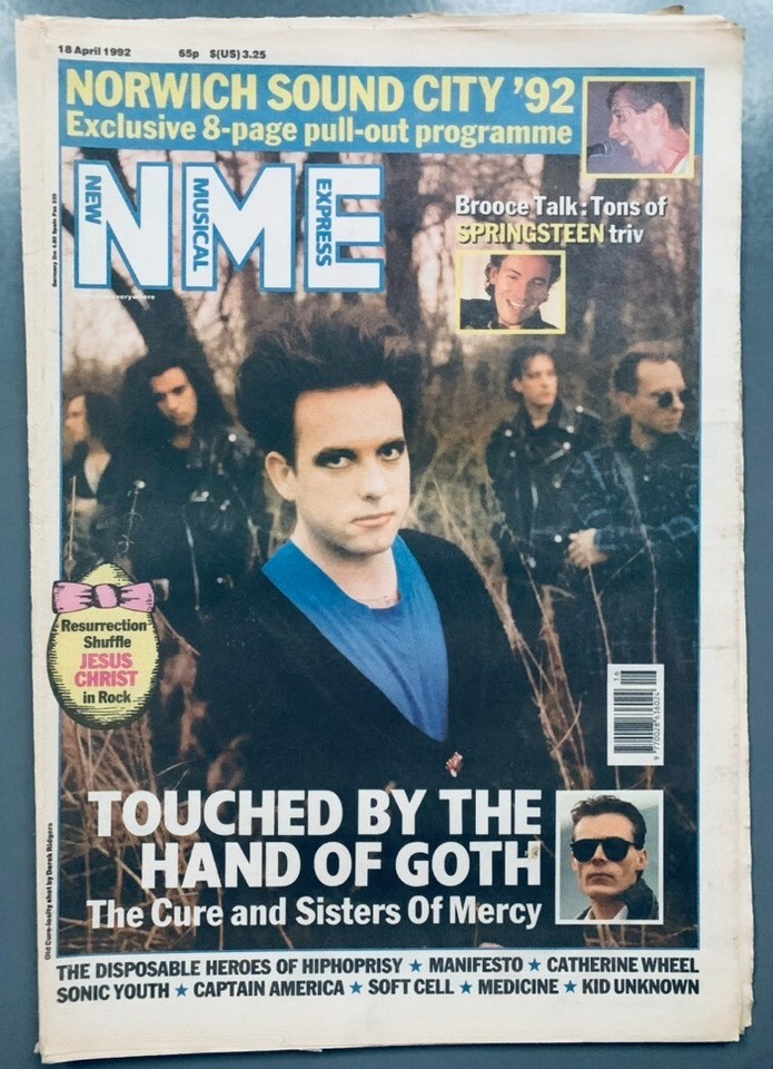 1992 THE CURE Robert Smith SISTERS OF MERCY Music Magazine MELODY MAKER ...