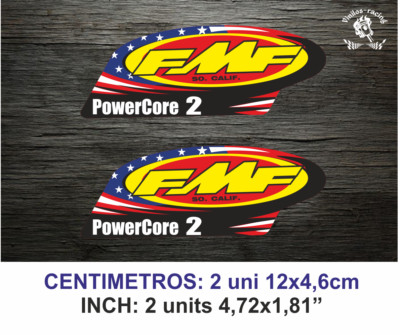 STICKER PEGATINA DECAL VINYL AUFKLEBER ADESIVI EXHAUST FMF PowerCore 2 ...