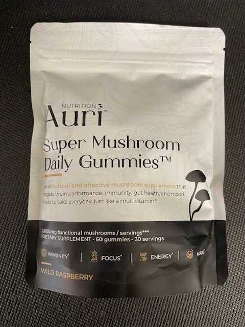Auri Super Mushroom Daily Gummies, 12 Mushroom Blend with Chaga 60 ...