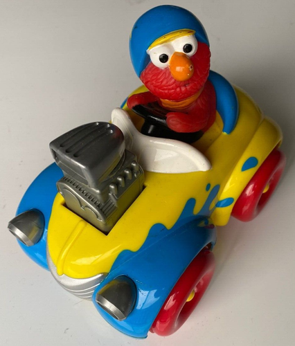 Sesame Street Elmo Vintage 1998 Racing Car 6" Press Motor Go Tyco ...