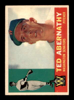 1960 Topps #334 Ted Abernathy VGEX Senators 553706 | eBay