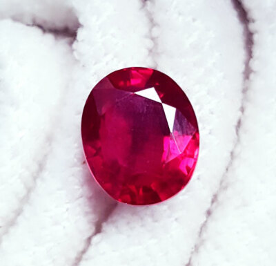 8.02 Ct Natural Loose Gemstone Certified Red Ruby Transparent Ruby Gems ...