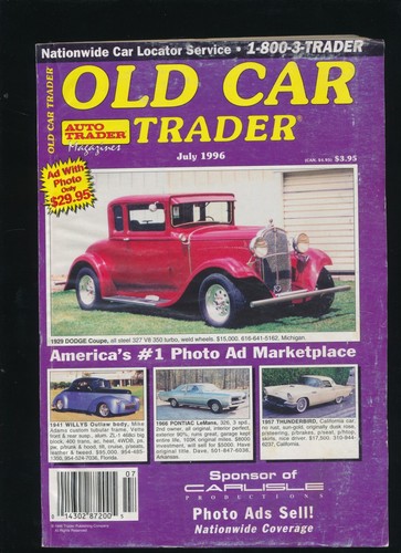 Vtg Auto Trader Old Car Magazine July 1996 Classic Automotive Sale ...
