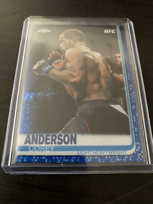 2019 TOPPS CHROME UFC COREY ANDERSON BLUE REFRACTOR 03/75 MMA CARD #23 ...