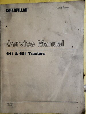 CAT Caterpillar 641 651 SERVICE SHOP REPAIR MANUAL SCRAPER TRACTOR | eBay