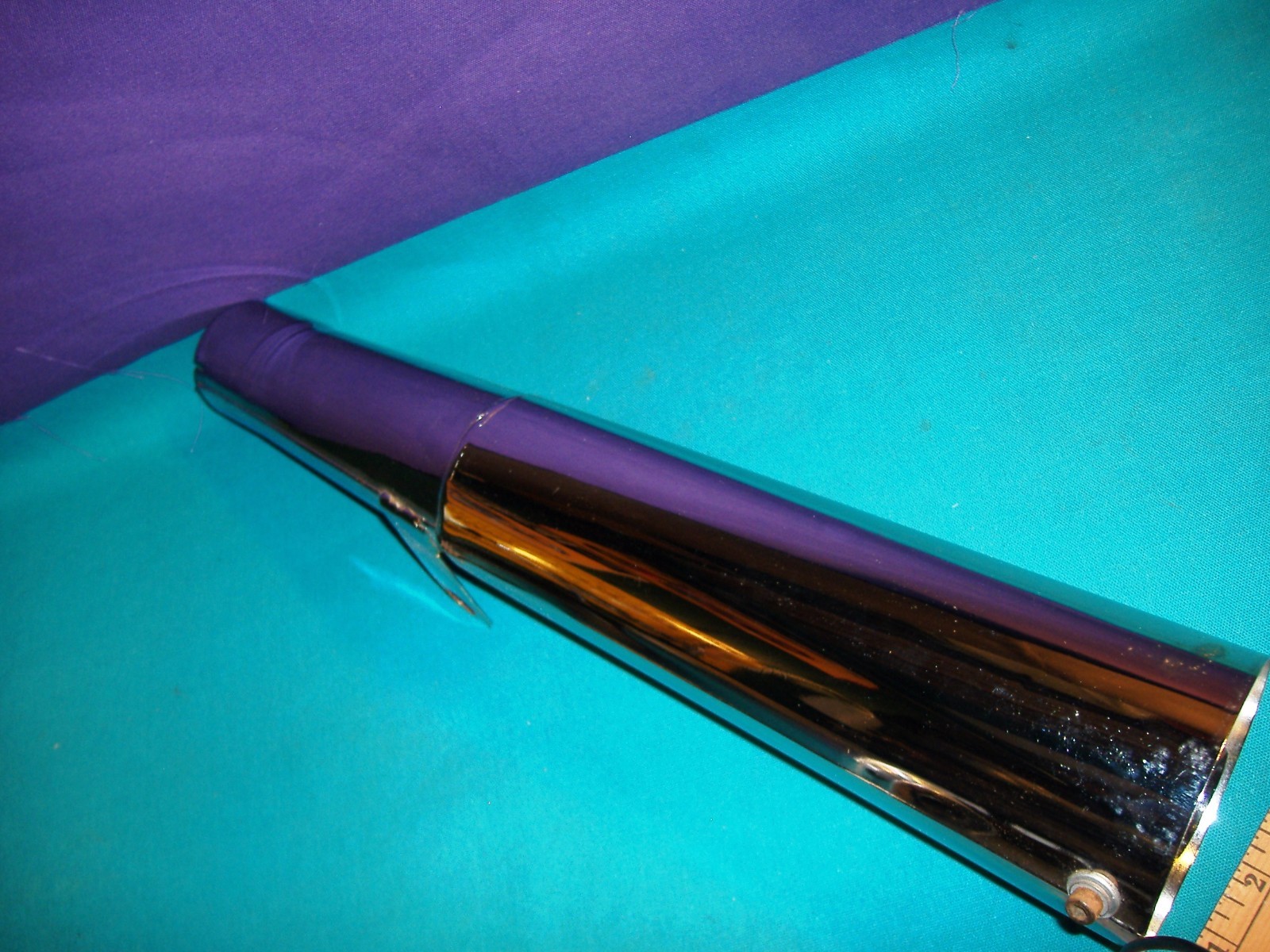 MAC muffler 2.5" LH exhaust 2 1/2" megaphone chrome | eBay