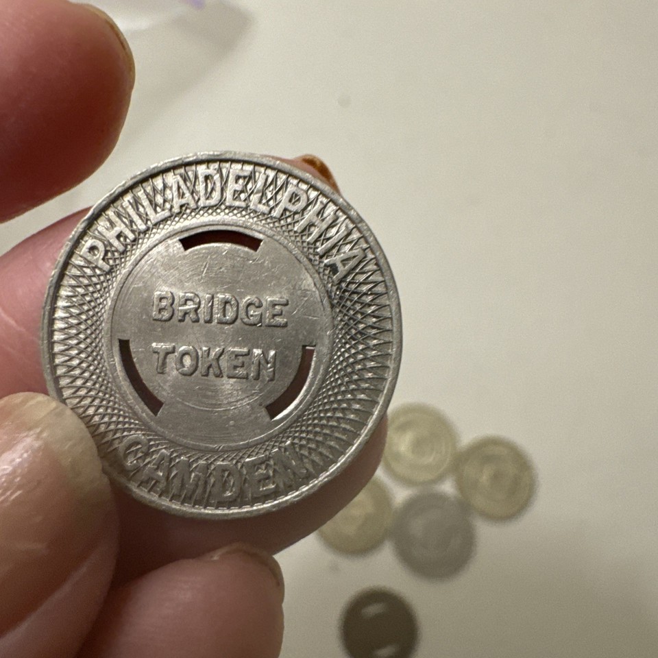 Vintage PTC Delaware River Bridge Line Philadelphia Camden Bridge Train ...