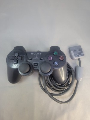 SONY PLAYSTATION 1 PS1 BLACK ANALOG CONTROLLER OEM SCPH-1200 TESTED ...