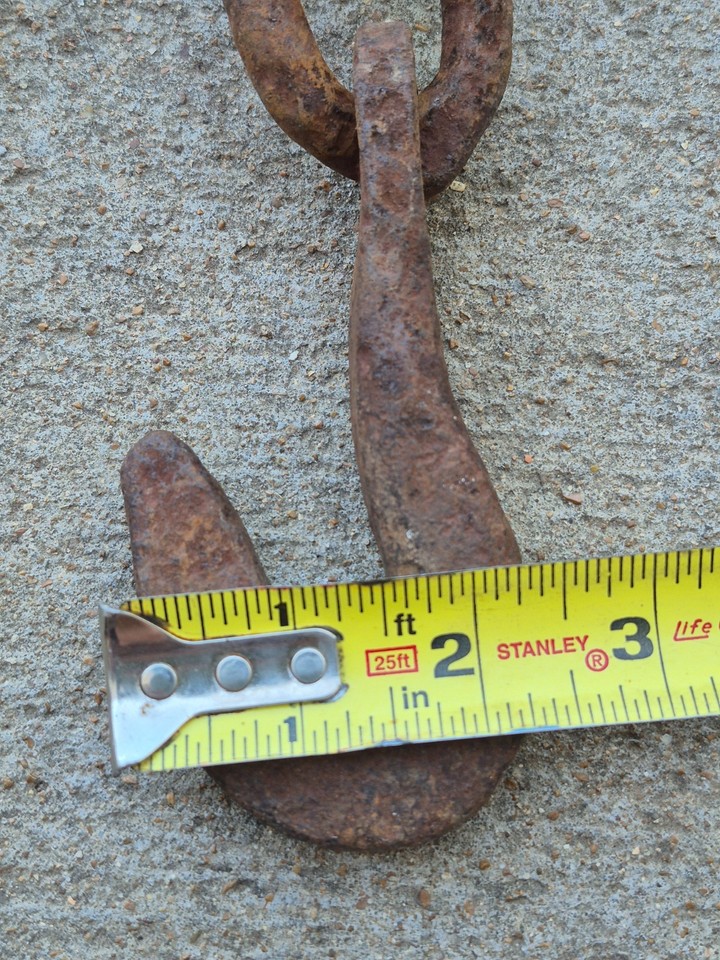 Hand Forged Hook & Chain Primitive Blacksmith Made 8ft+ long! | eBay