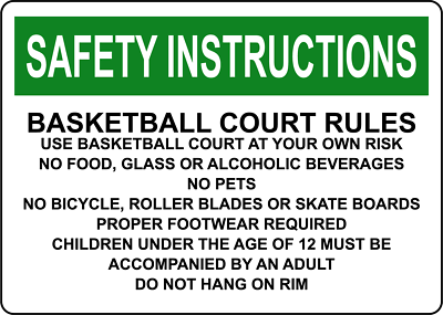 Basketball Gym Rules