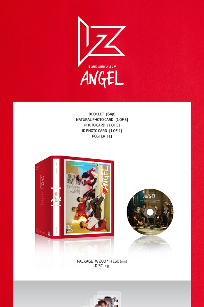 IZ [ANGEL] 2nd Mini Album CD+64p Photo Book+3p Photo Card K-POP SEALED ...