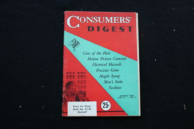 1938 MARCH CONSUMERS' DIGEST MAGAZINE - SHALL THE CIO DICTATE? COVER ...