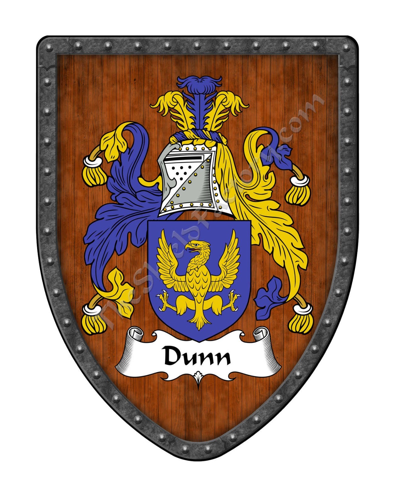 Dunn Custom Coat of Arms Family Crest , Hanging Wall Shield SH503P-DG ...